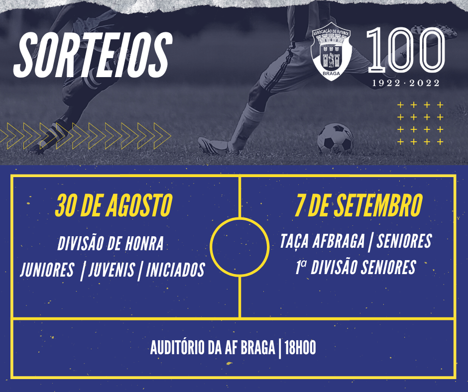 Sorteios marcados | Associação de Futebol de Braga